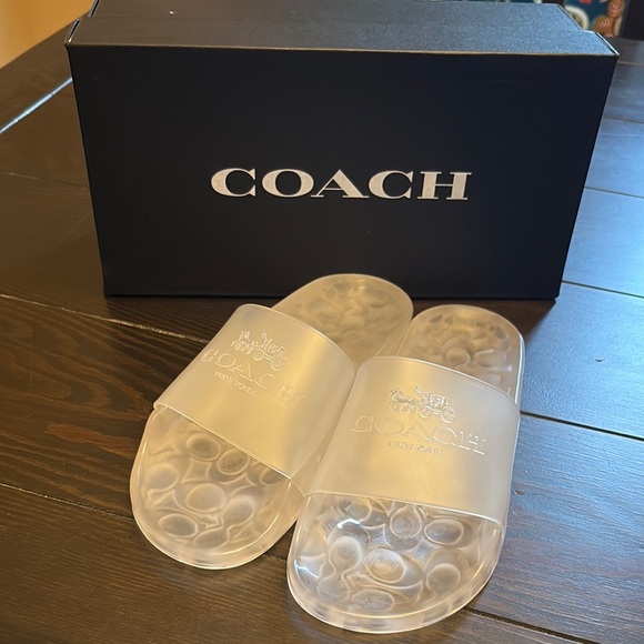 Coach | Shoes | Coach Transparent Slide Sandals | Poshmark